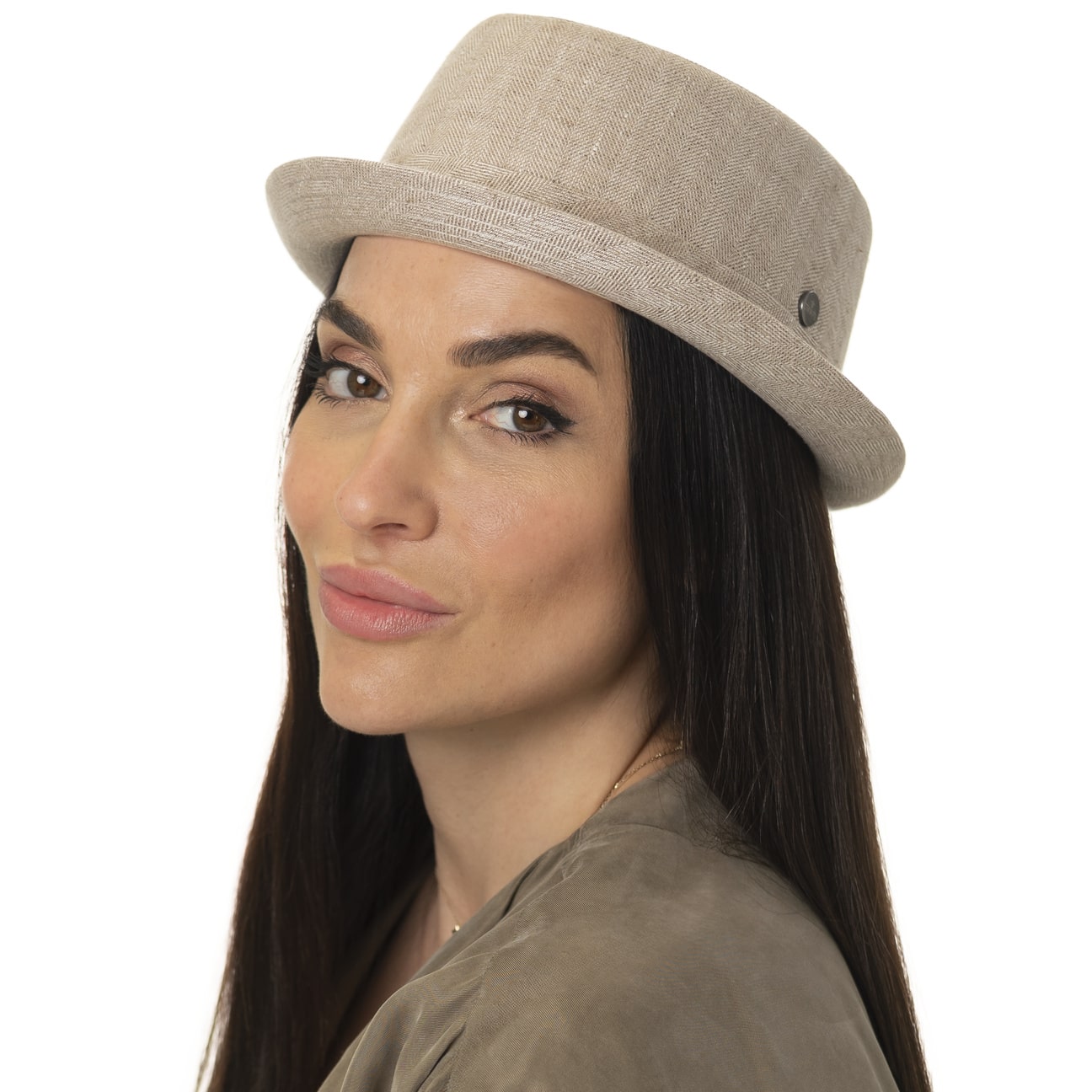 Kapelusz Lniany Uni Structure Pork Pie by Lierys - 324,95 zł